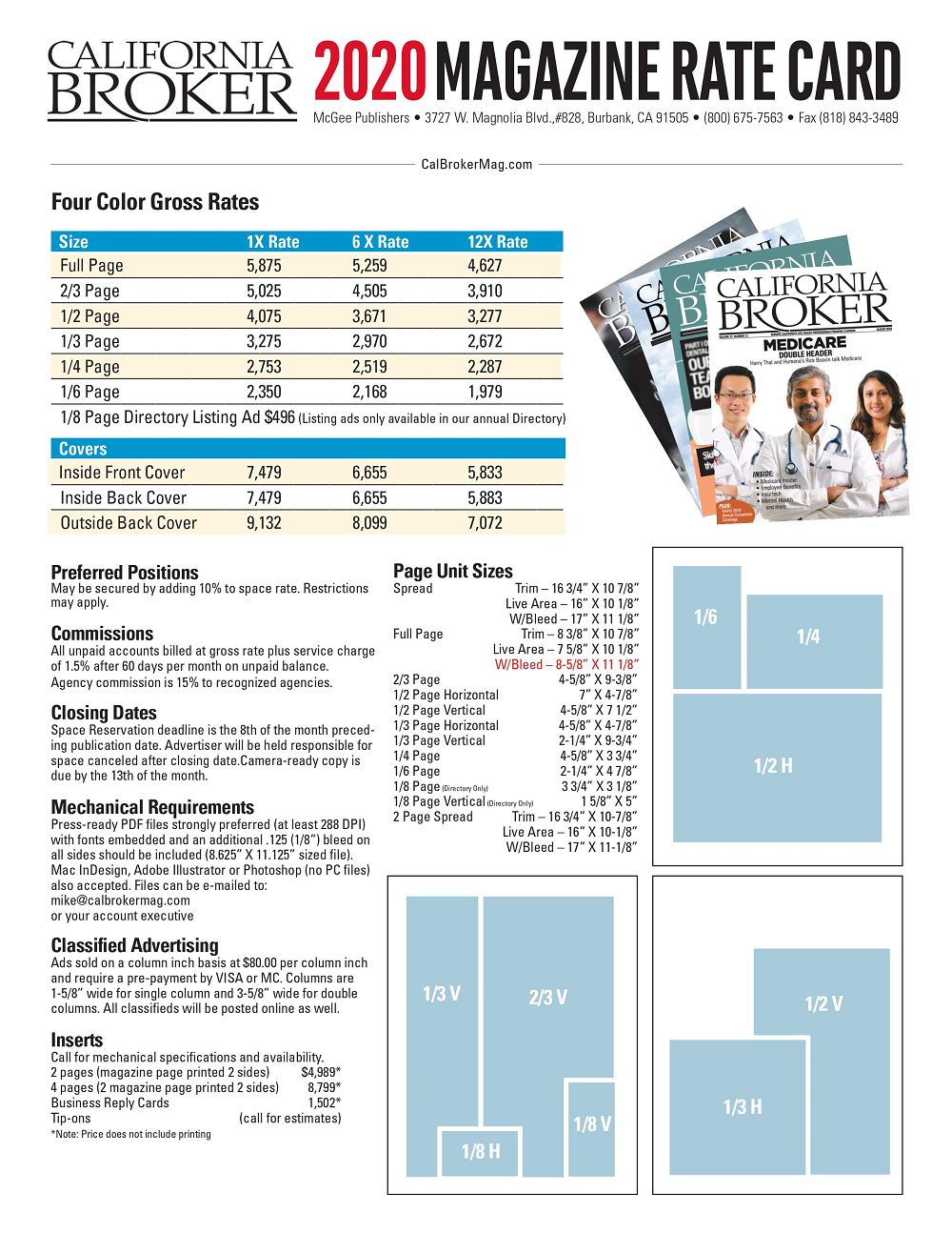 Print Rate Card California Broker Magazine